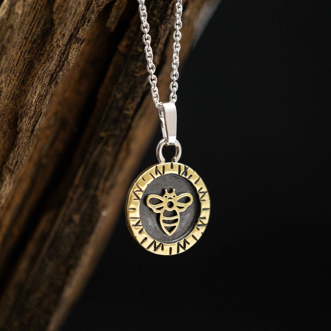 Bee Chain Made of Real Silver and Brass, Picture Frame Chain, Bee ...