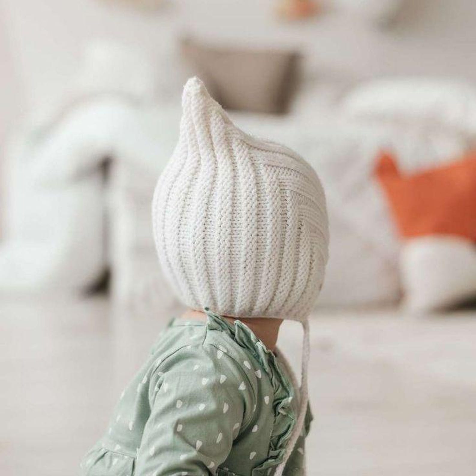 Baby Pixie Hat, Pixie Bonnet, Classic Bonnet, Merino Wool Baby Hat ...