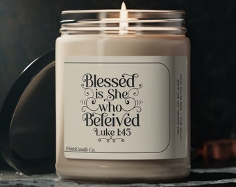 Christian Gift - Bible Verse Candle - Jesus Gift - Scented Soy Candle ...