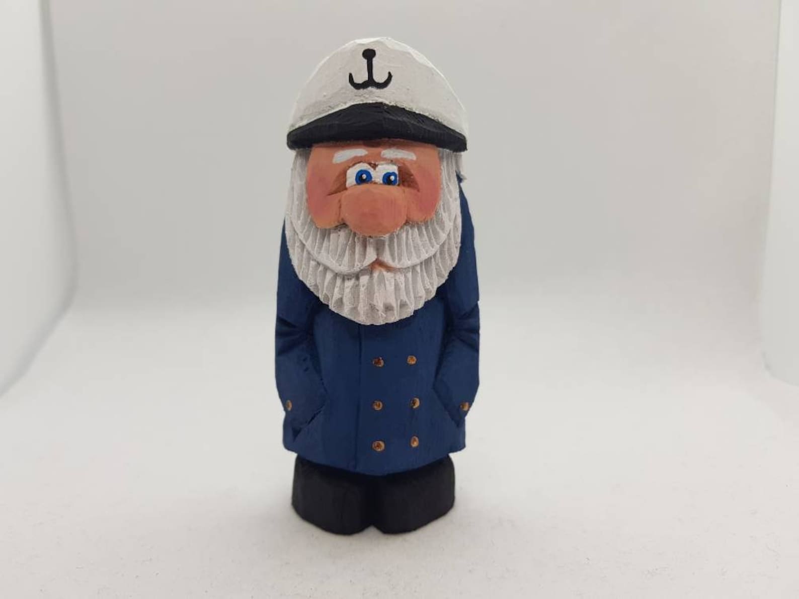 Hand Carved and Hand Painted Captain Cod Figure - Etsy