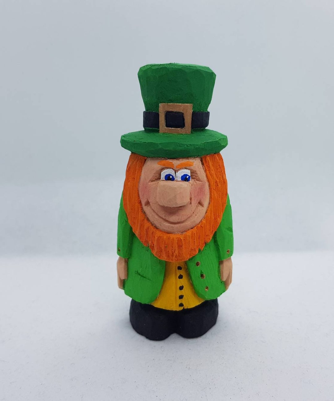 Lucky Leprechaun Carved Figure - Etsy