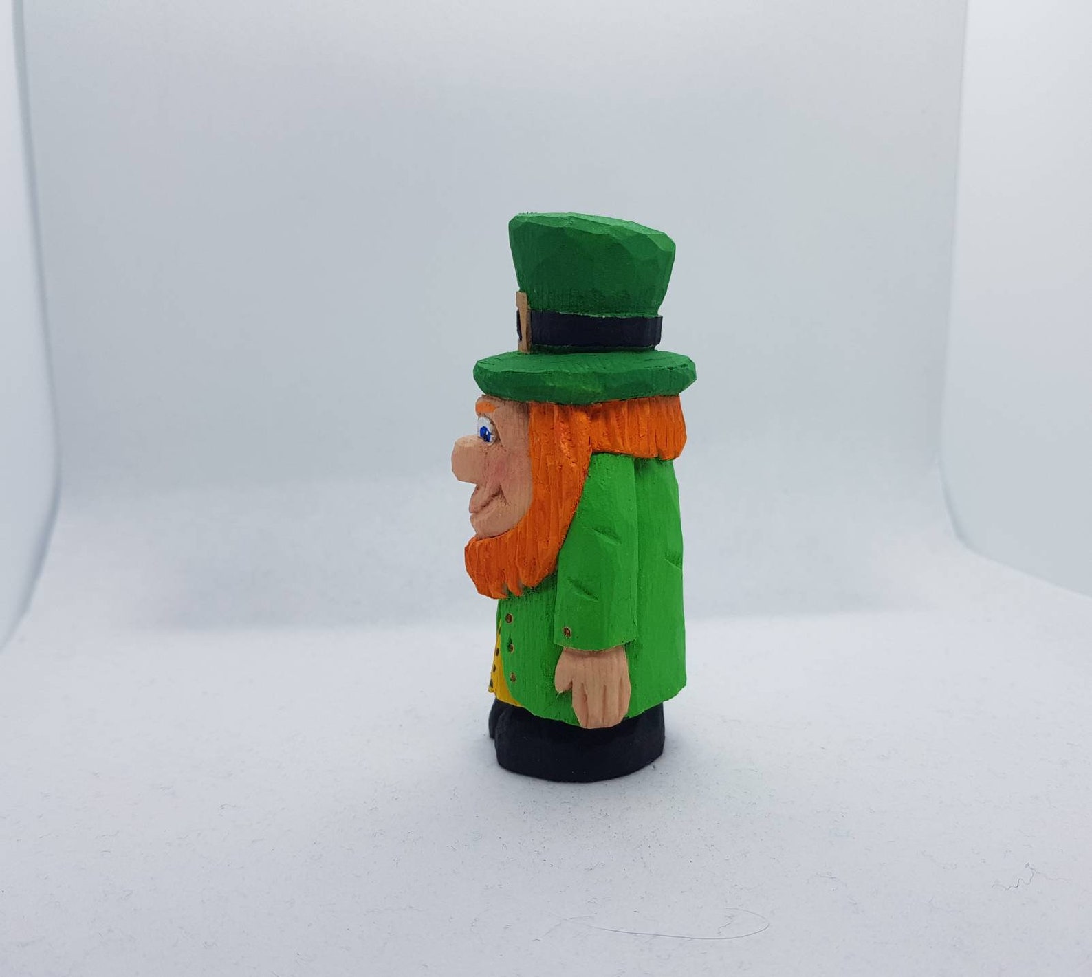 Lucky Leprechaun Carved Figure - Etsy