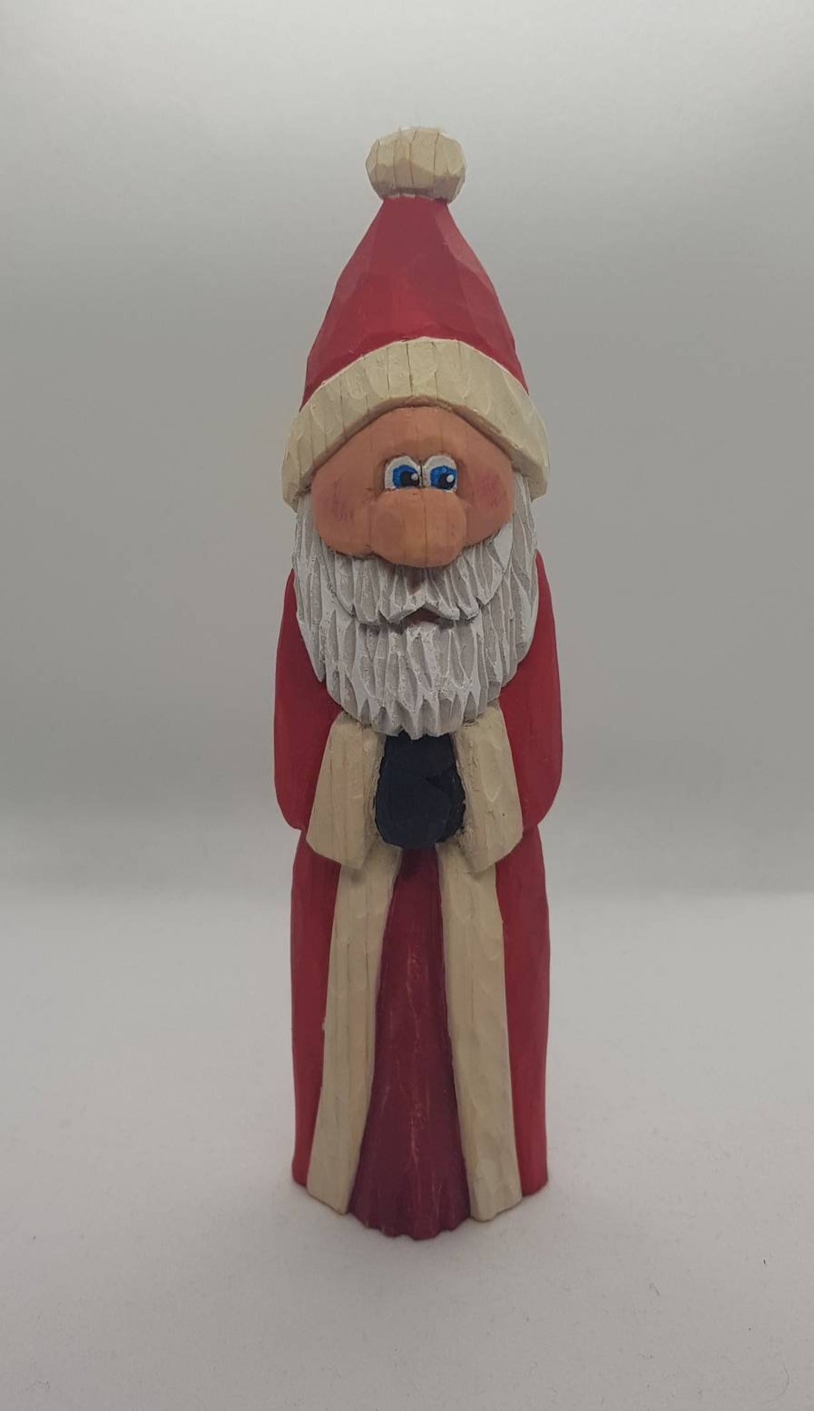 Hand Carved and Hand Painted Santa Carving - Etsy
