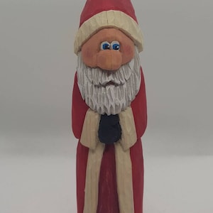 Hand Carved and Hand Painted Santa Carving - Etsy