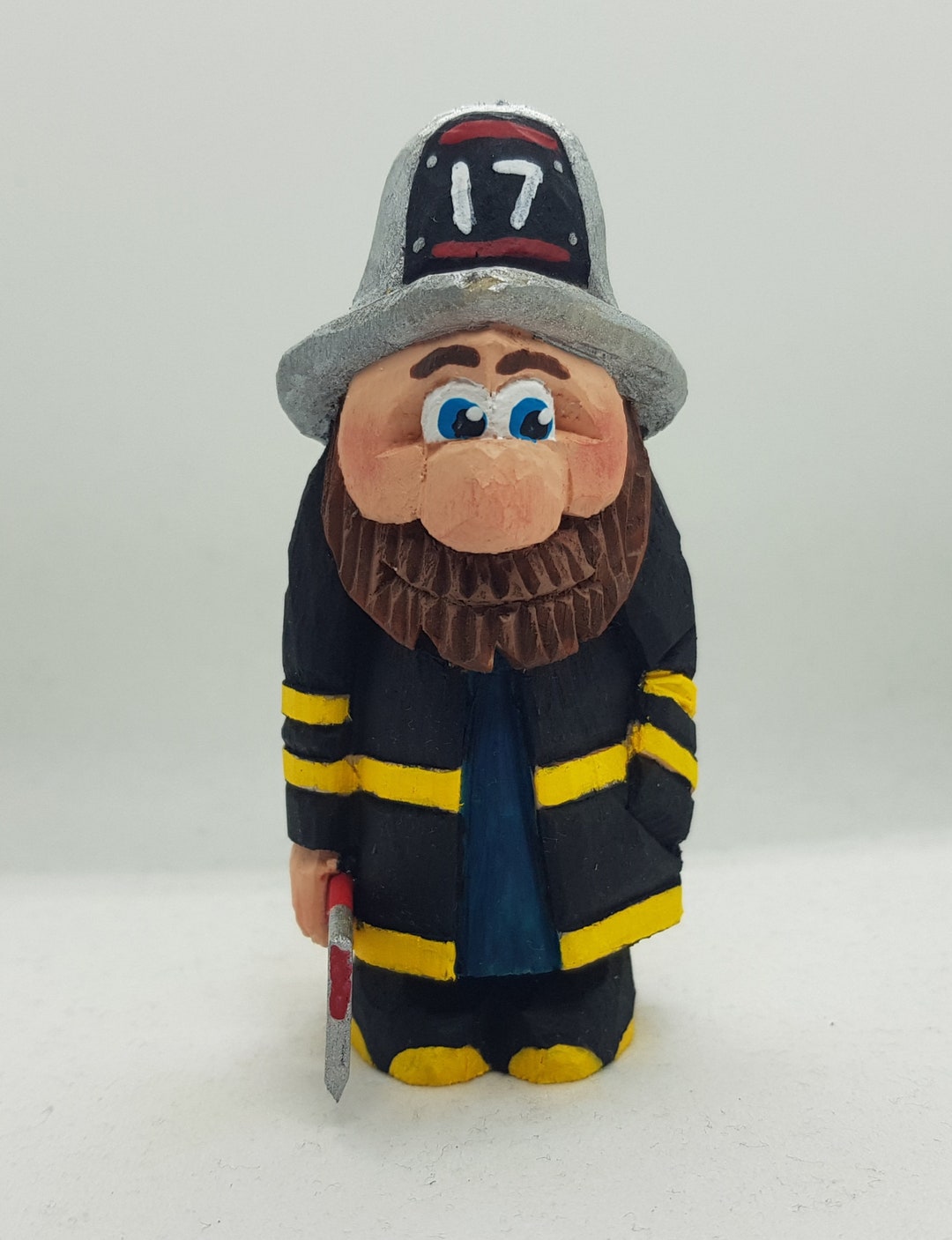 Firefighter Frank Handcarved and Hand Painted Figure - Etsy