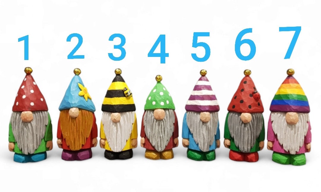Hand Carved and Hand Painted Gonks - Etsy UK