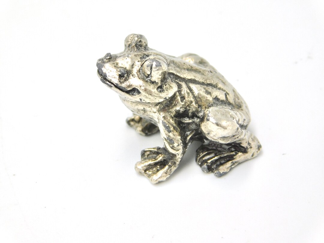 Cute Little Pewter Frog, Miniature Frog, Collectible Pewter Animals - Etsy