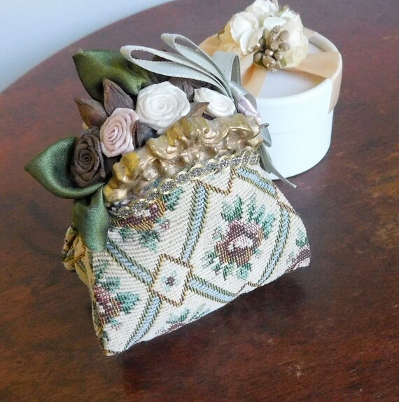 Vintage Purse Pin Cushion Hat Pin Cushion | Etsy