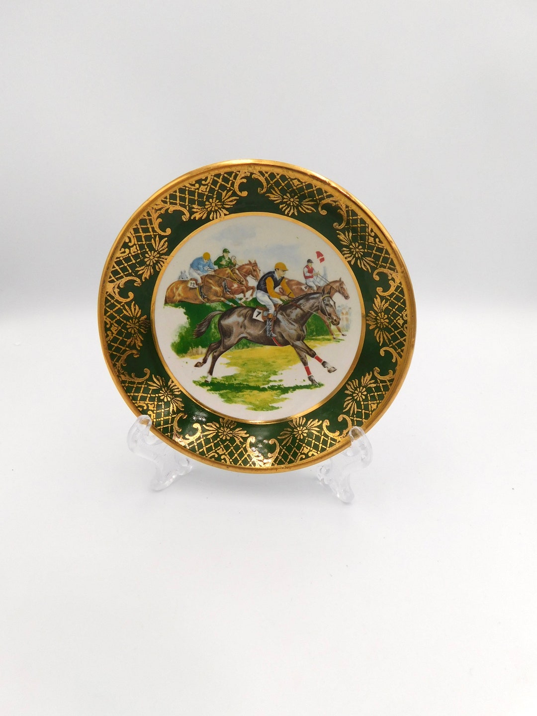 Vintage Pin Dish, Royal Falcon Ware . Horse Racing 4 Inches - Etsy