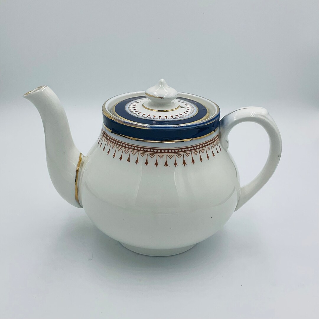 White Star Line Minton First Class Tea Pot Cobalt Blue-titanic Era - Etsy