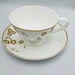 Vintage Laura Ashley Coffee/tea Cup and Saucer Gold and White Two Sets ...