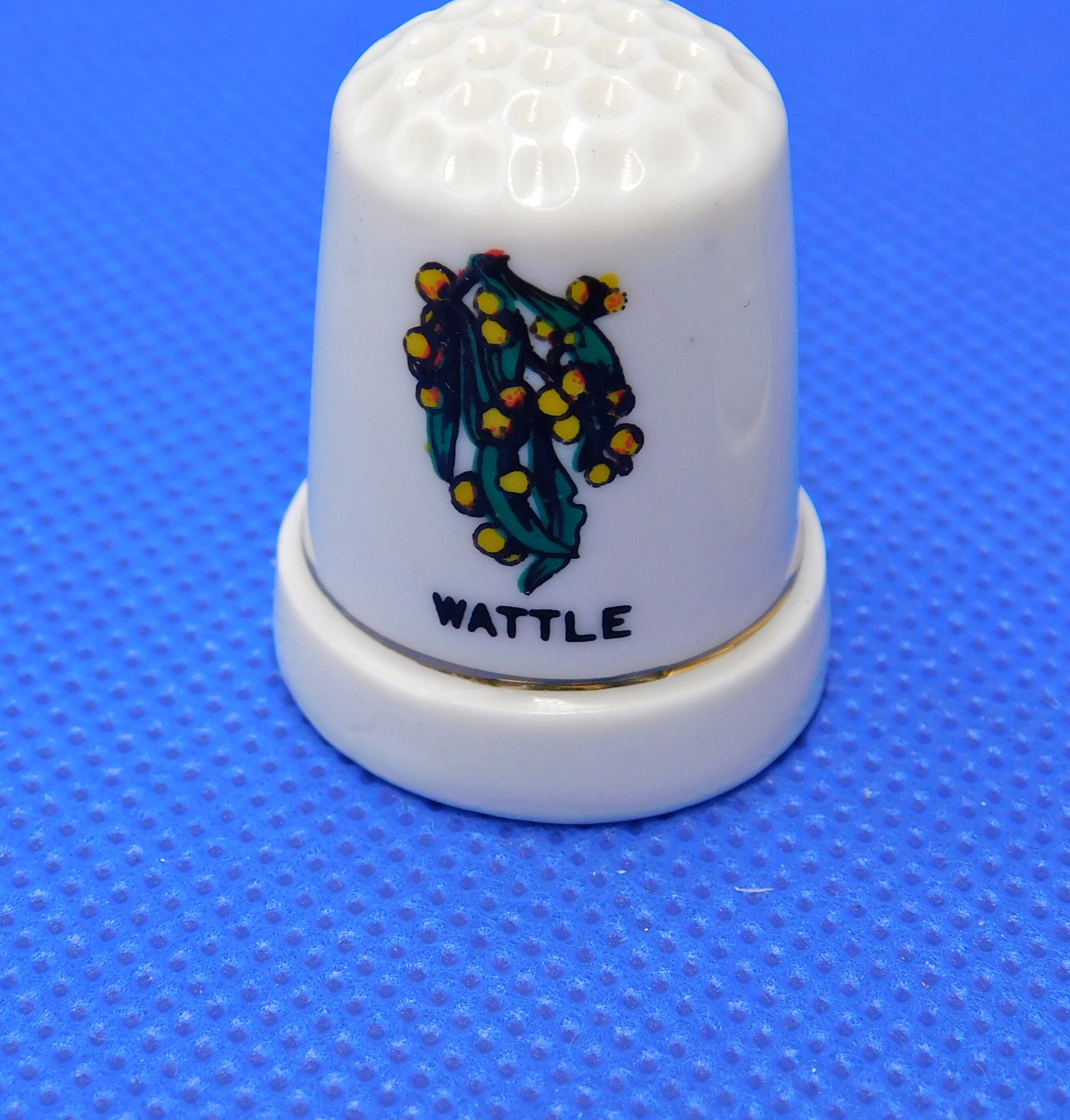 Vintage Set of Six Ceramic Thimbles Featuring Native Flowers | Etsy