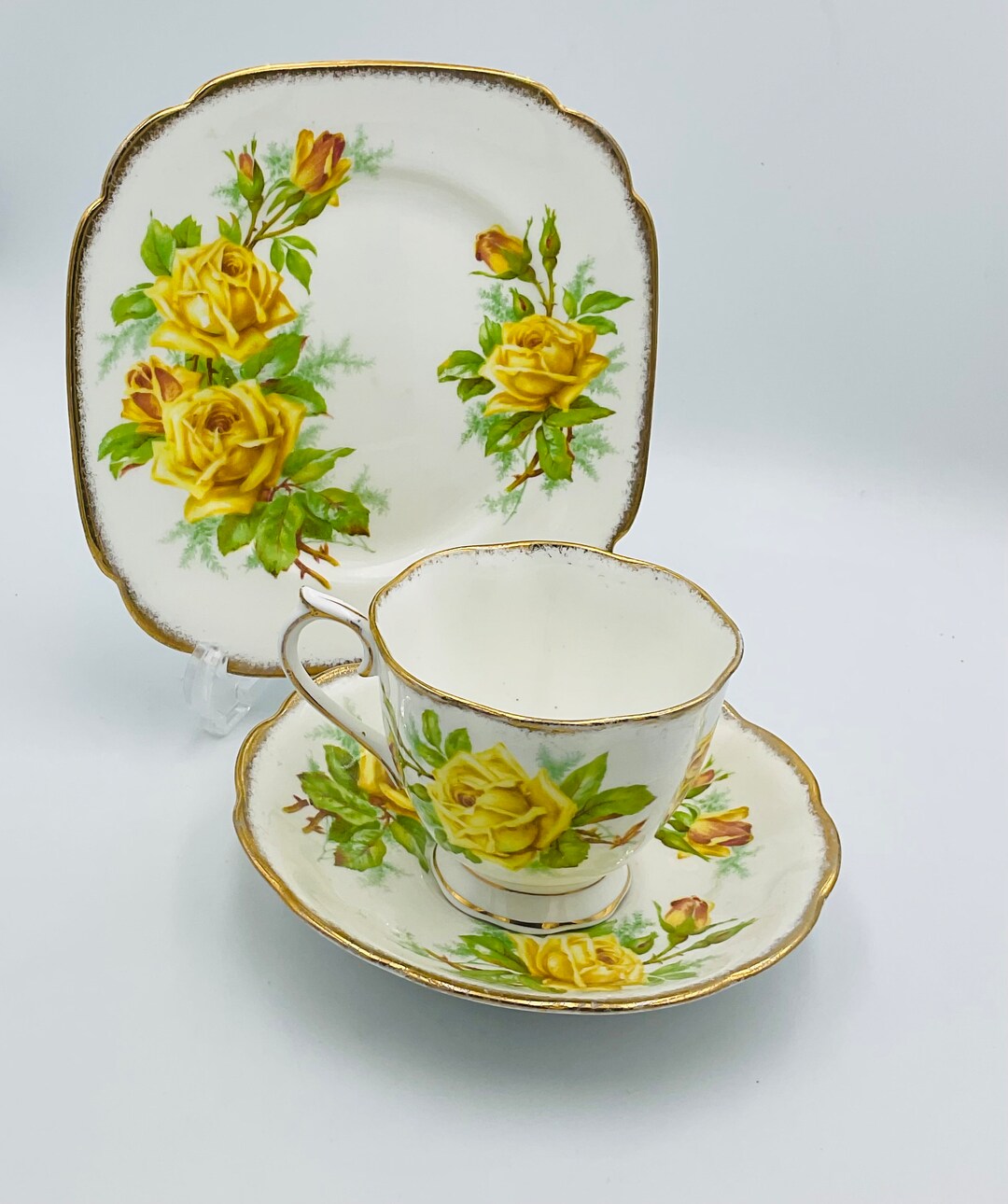 Royal Albert Tea Rose Trio 1950s. Tea Coffee Set - Etsy