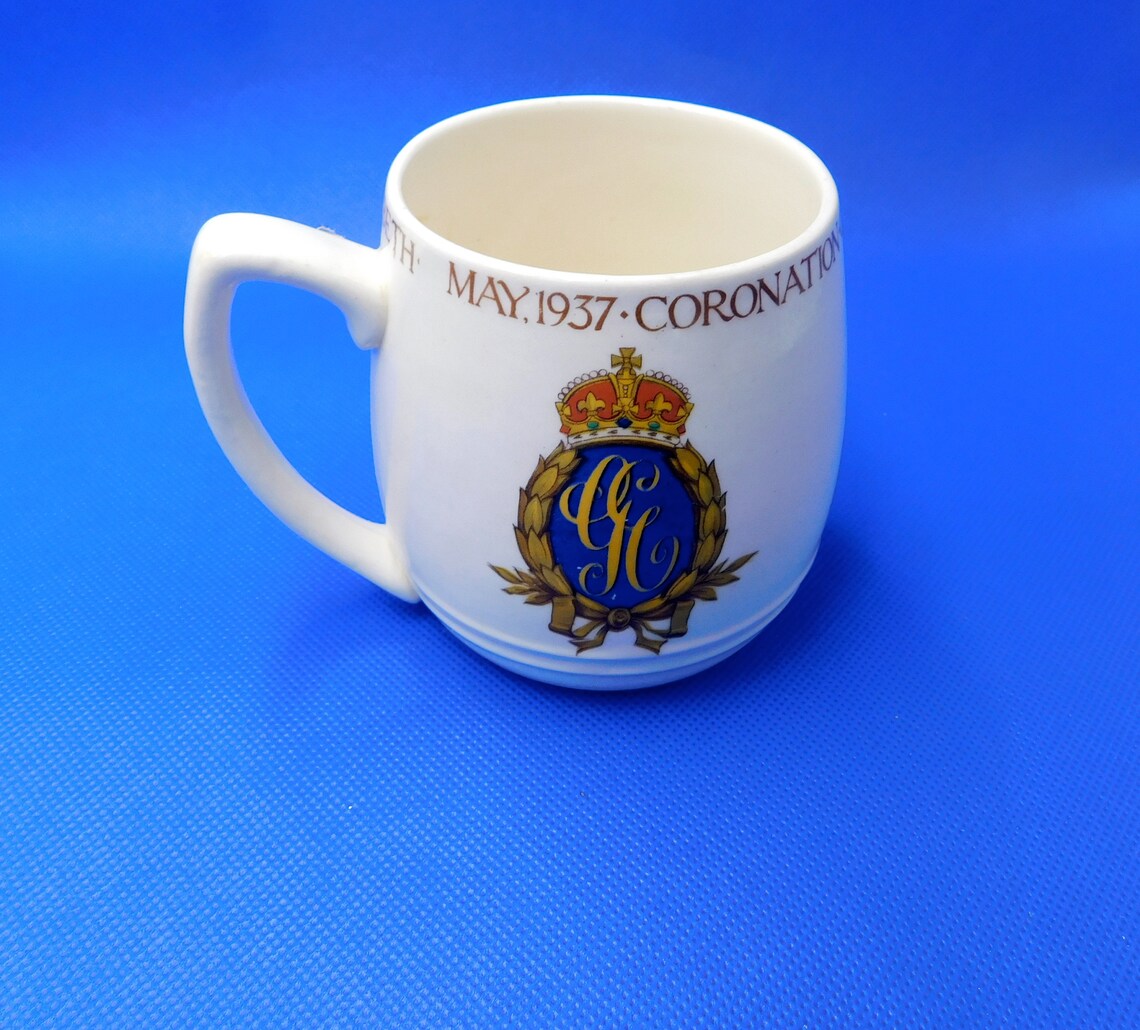 1937 Coronation Mug. Commemorative Mug. George V1 and Queen - Etsy