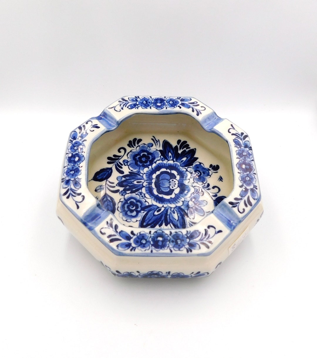 Vintage Royal Delft Ashtray,delft Blue Ashtray, Delft Octagonal Ashtray ...