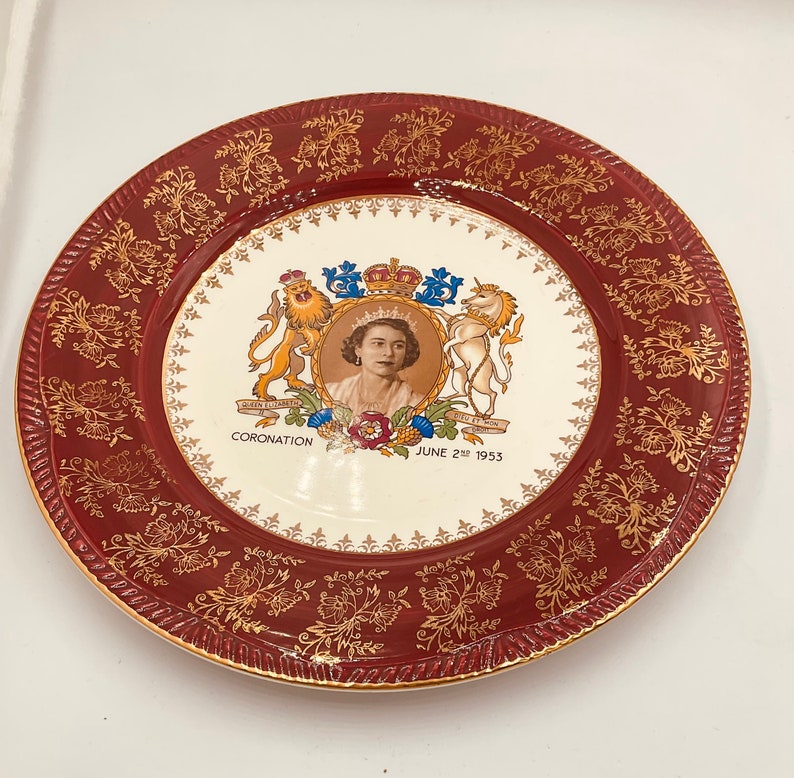 Vintage Royal Alma 1953 Queen Elizabeth II Coronation Plate - Etsy