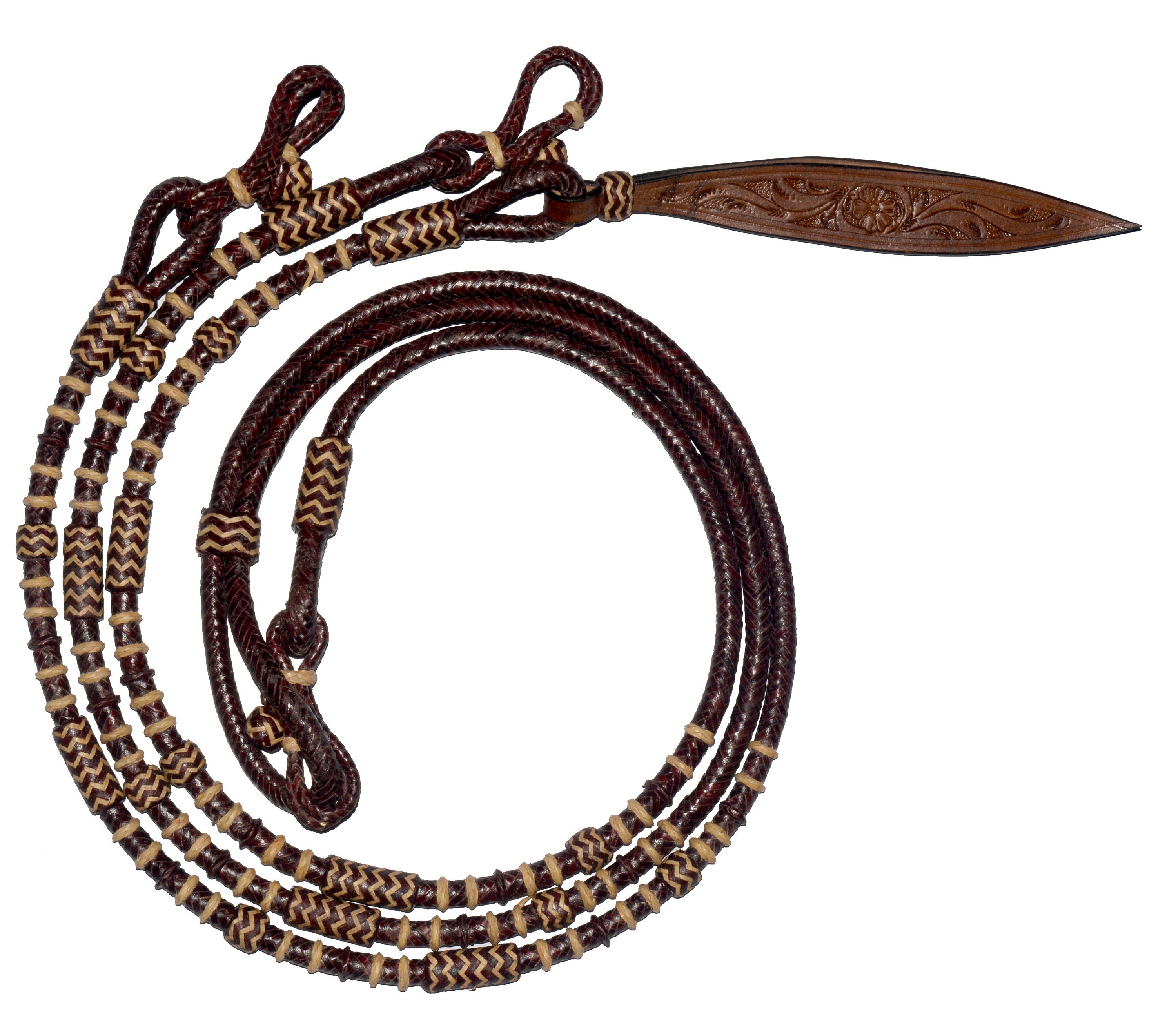 Chestnut Rope & Knots Raw Hide Leather Horse Tack Hand-braided - Etsy