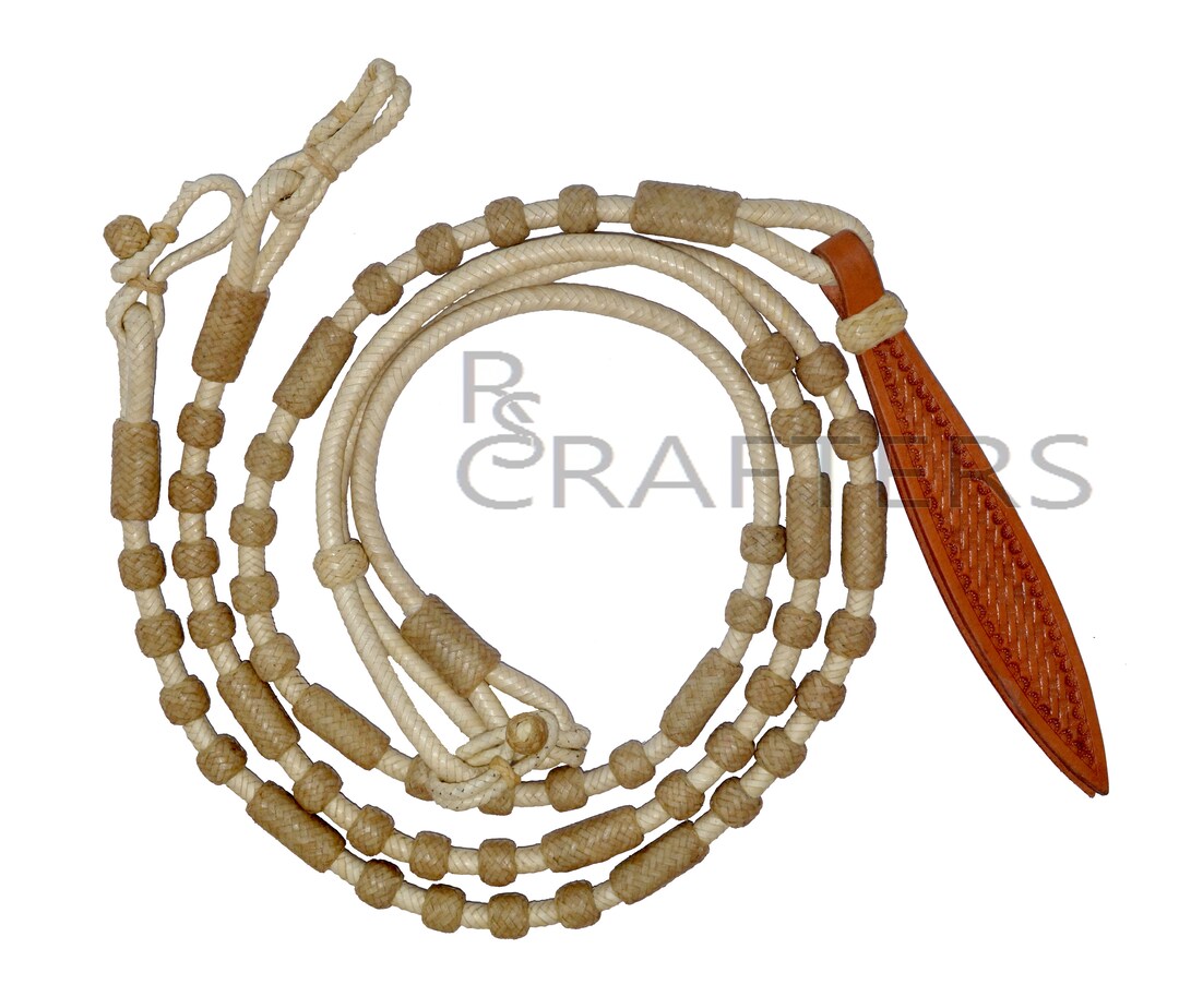 Natural Rope & Knots Raw Hide Leather Horse Tack Hand-braided - Etsy