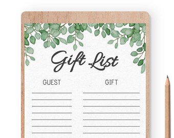 Baby Shower Gift Log Book | Etsy