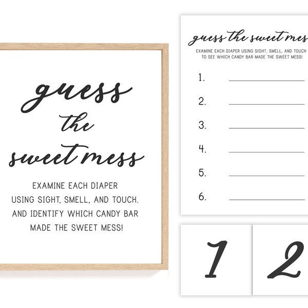 Guess the Chocolate on Diaper - Etsy