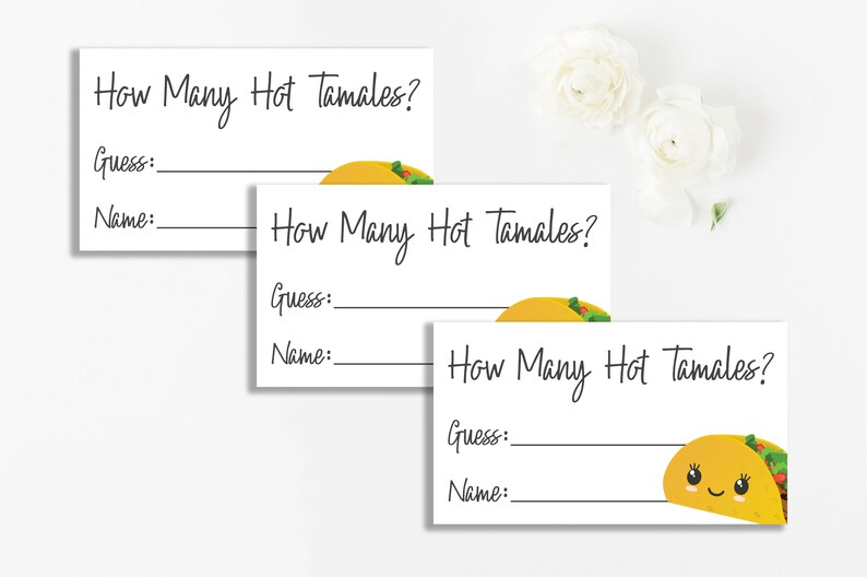 Guess How Many Hot Tamales Guess How Many Sign Guessing Candy - Etsy