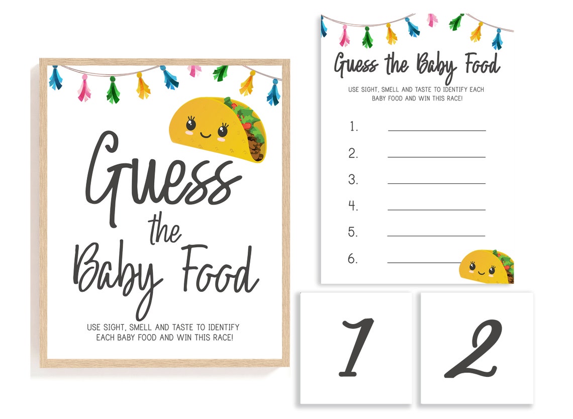 Guess the Baby Food Baby Food Guessing Game Name the Baby Food - Etsy