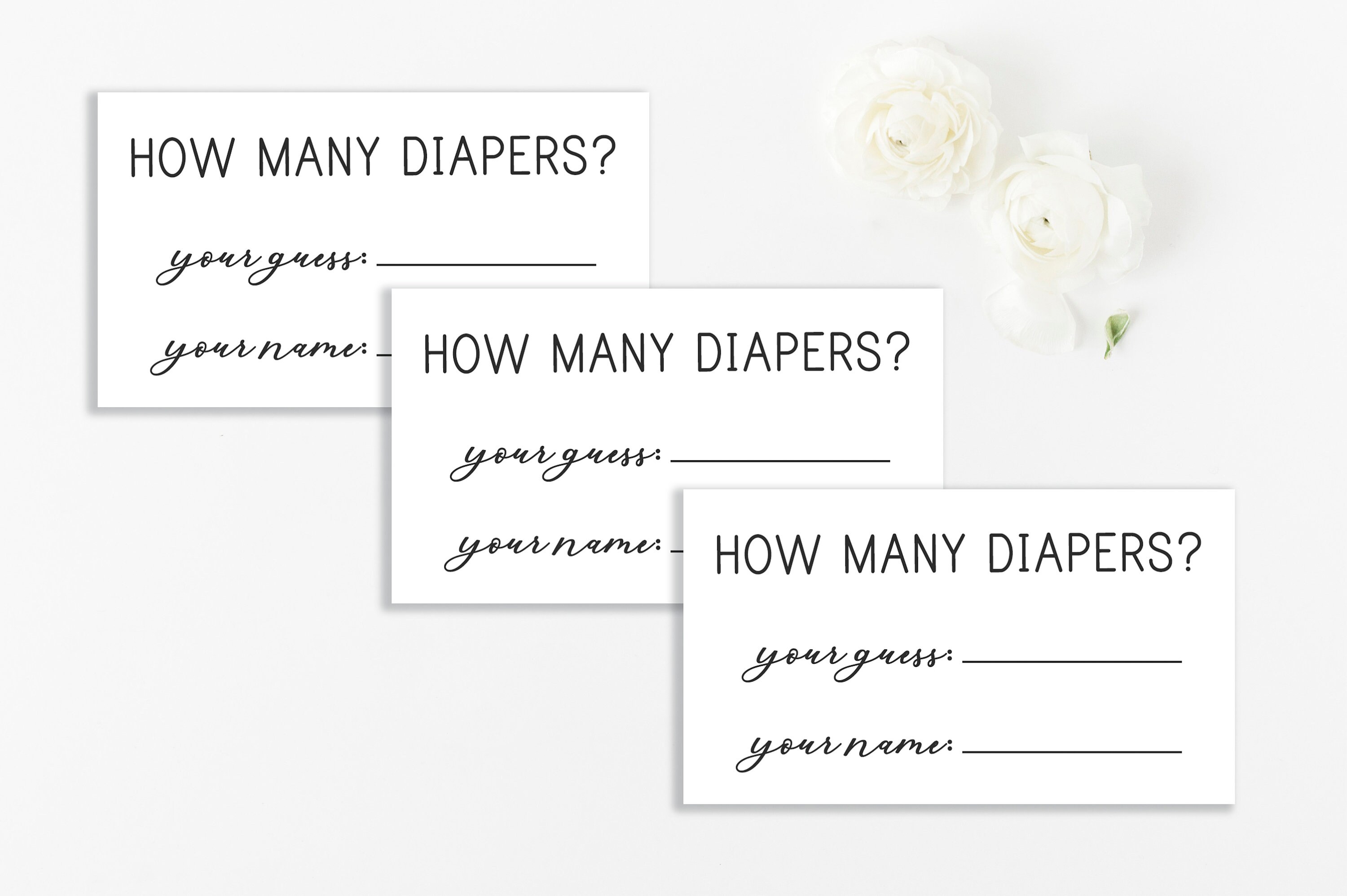 Diaper Cake Guessing Game Diaper Cake Game Guess How Many | Etsy