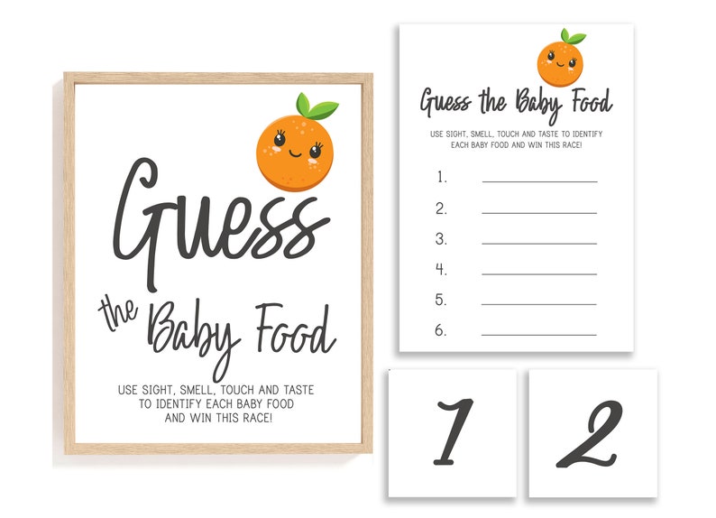 Baby Food Game Guess the Baby Food Name That Baby Food Game - Etsy Polska