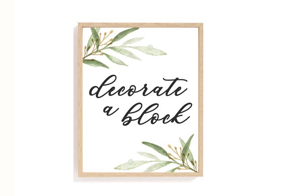 Decorate a Baby Block Decorate a Block Baby Shower Decorate a | Etsy