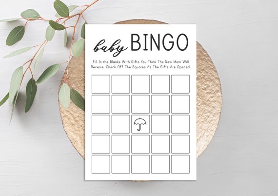 Baby Shower Bingo Baby Bingo Cards Baby Bingo Game Baby | Etsy