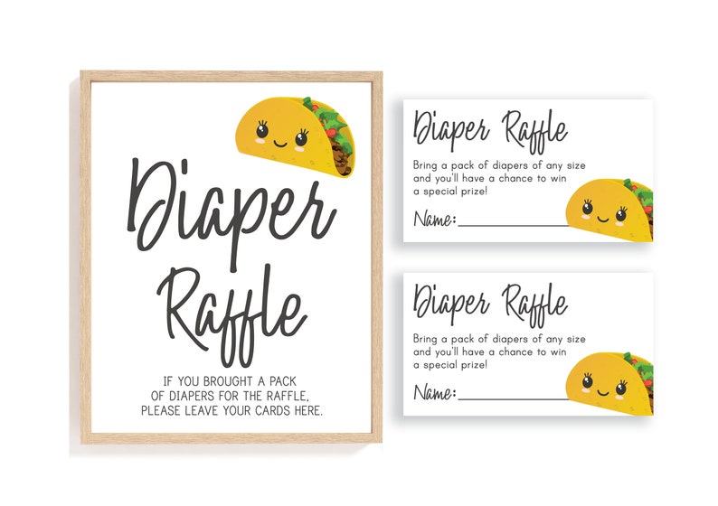 Diaper Raffle Sign Printable Diaper Raffle Cards Bring Diapers | Etsy