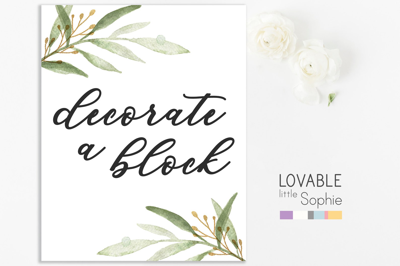 Decorate a Baby Block Decorate a Block Baby Shower Decorate a | Etsy