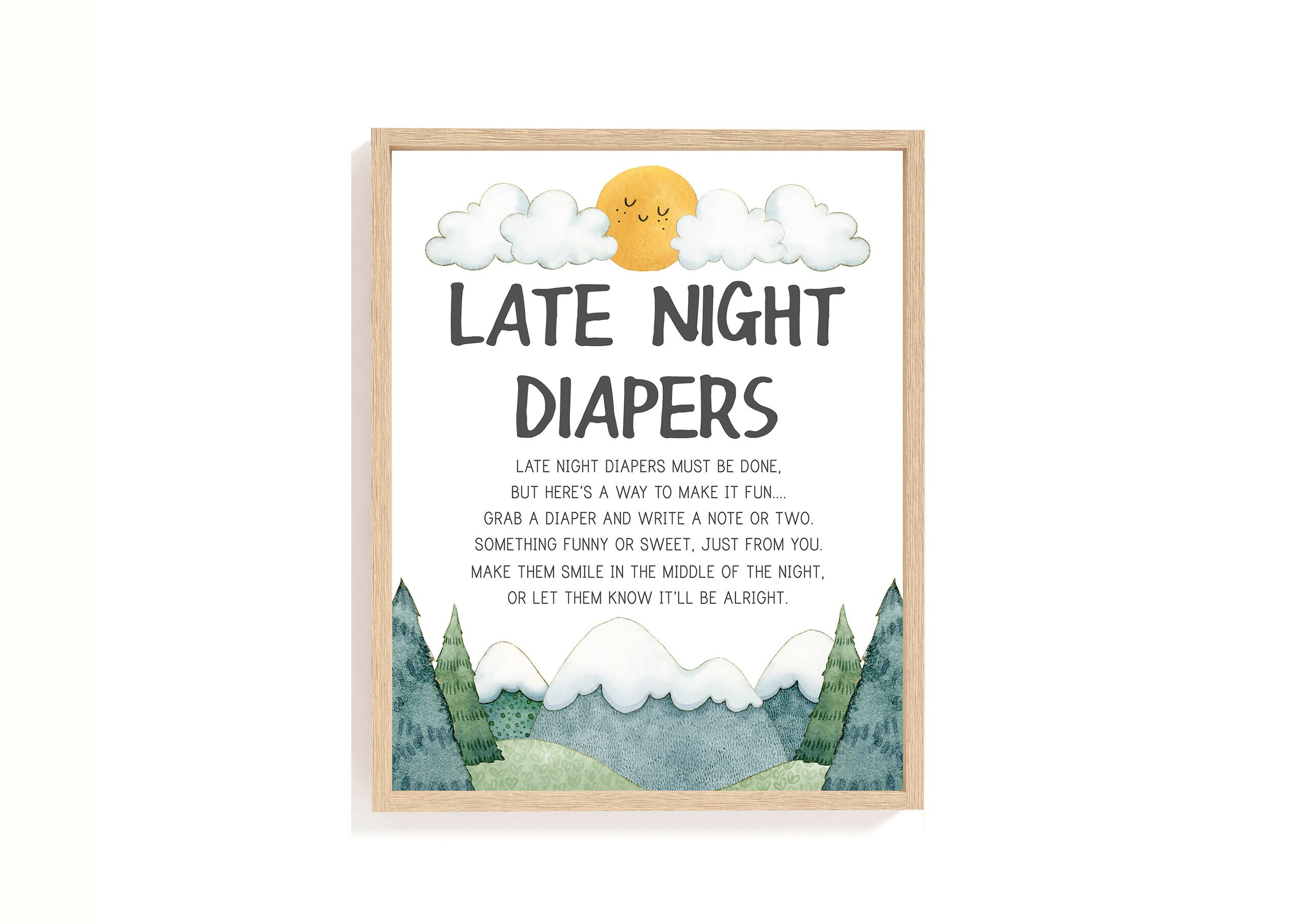 Late Night Diaper Messages