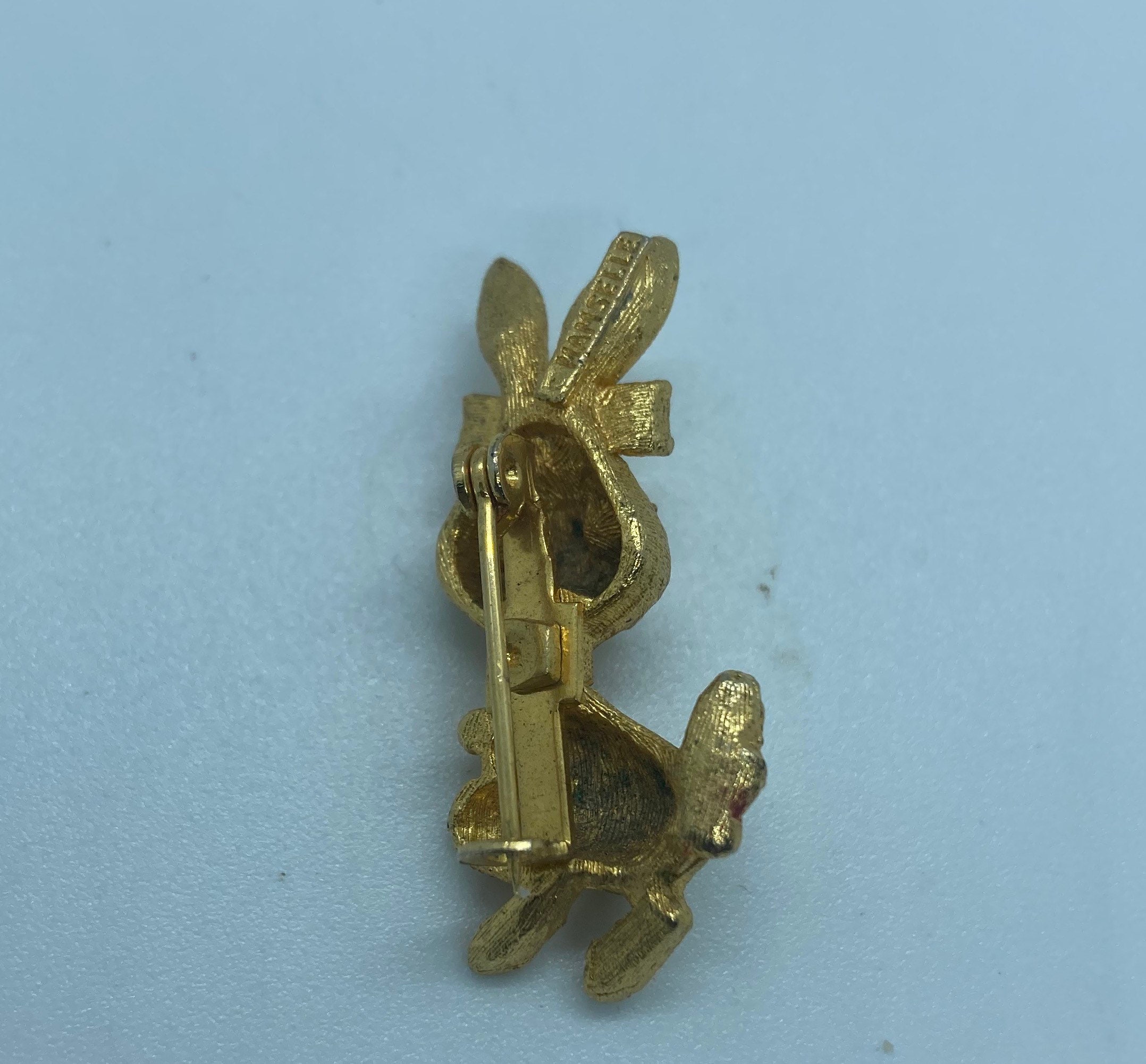 Vintage Little Girl Bunny Pin - Etsy