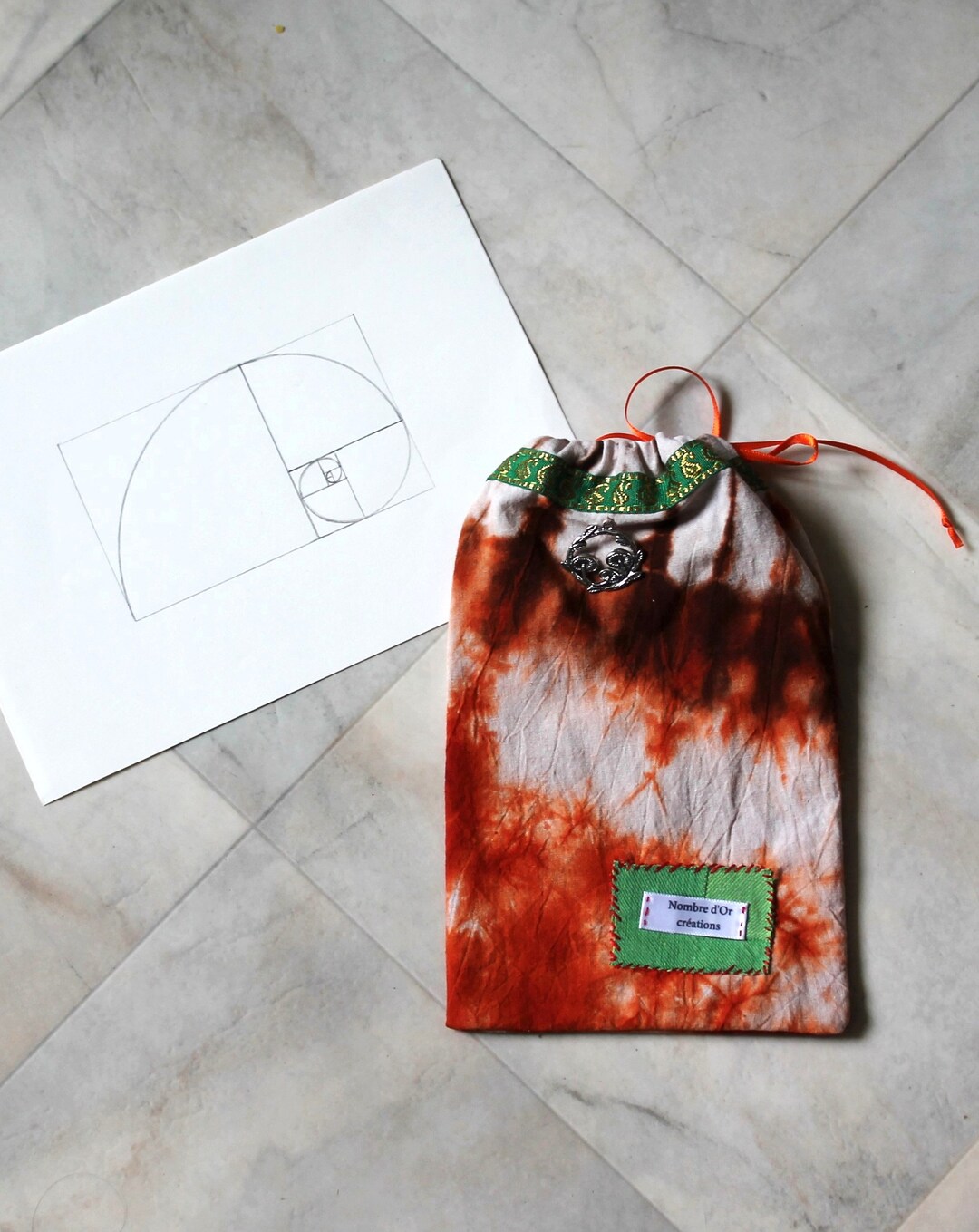 Φ Golden Ratio Pouch ϕ Reusable Women's Day Gift Pouch in Fabric Golden ...