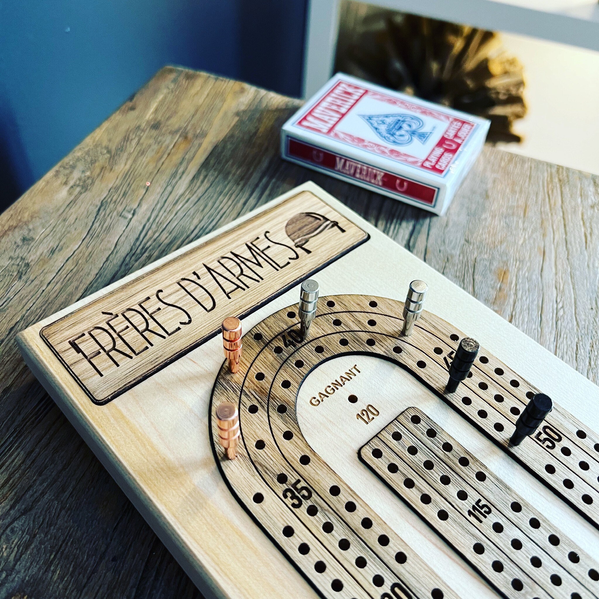 Jeu de crible. Cribbage board. - Etsy Canada