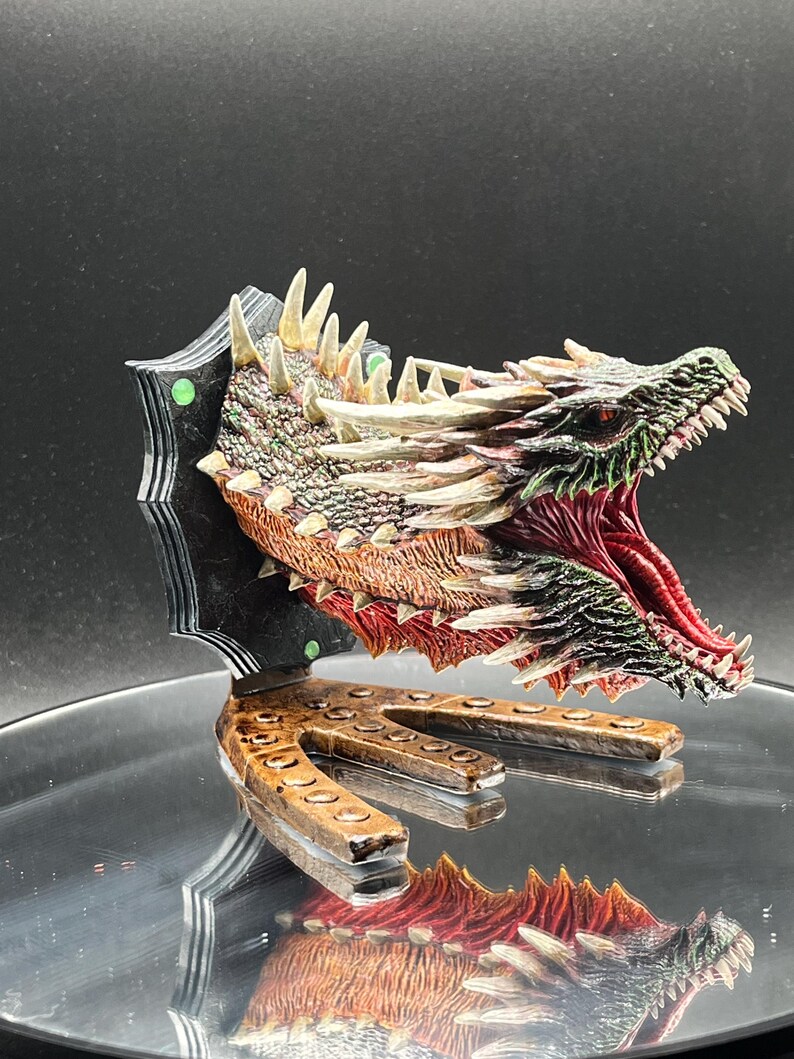 North American Elder Wyvern Head Mount - Etsy