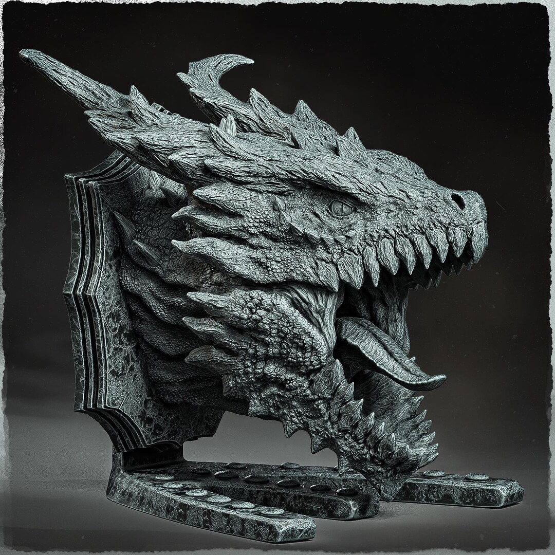 Emerald Dragon Head Trophy - Etsy