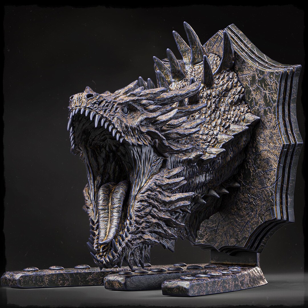 North American Elder Wyvern Head Mount - Etsy