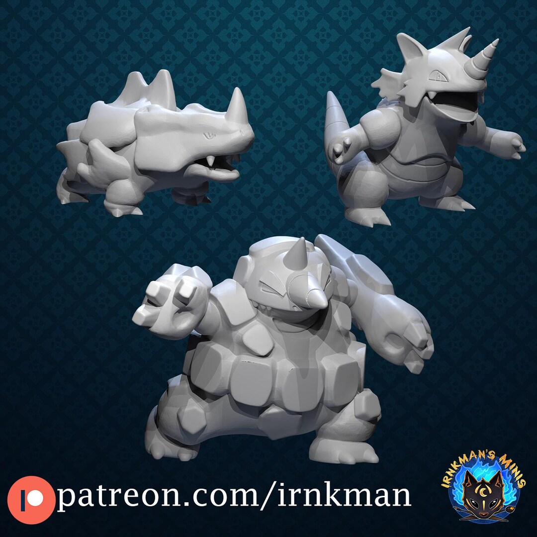 Rhyperior Evolution Line 35mm Scale - Etsy