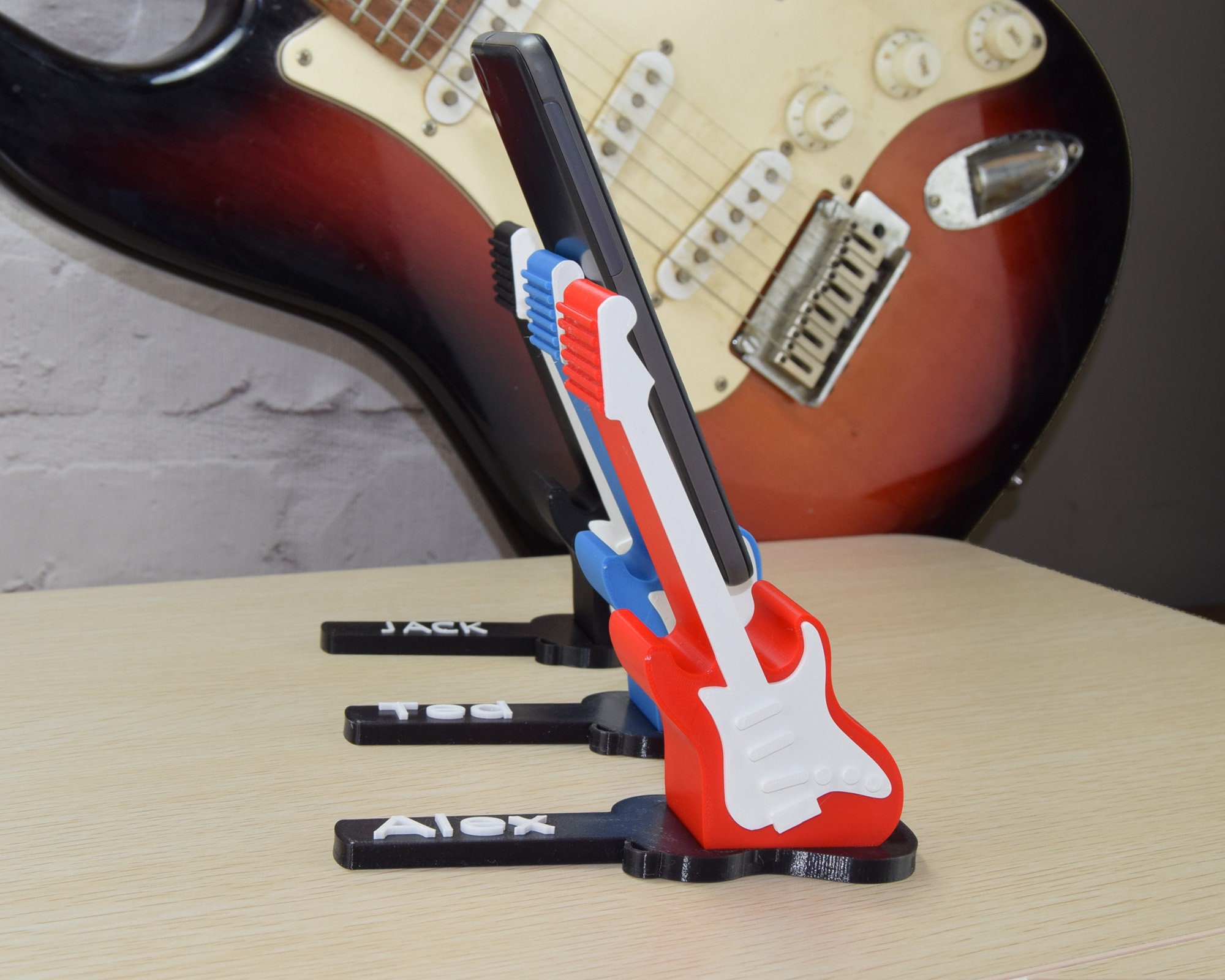 GUITAR Phone Stand. Guitar Phone Holder Phone Gifts Small - Etsy UK