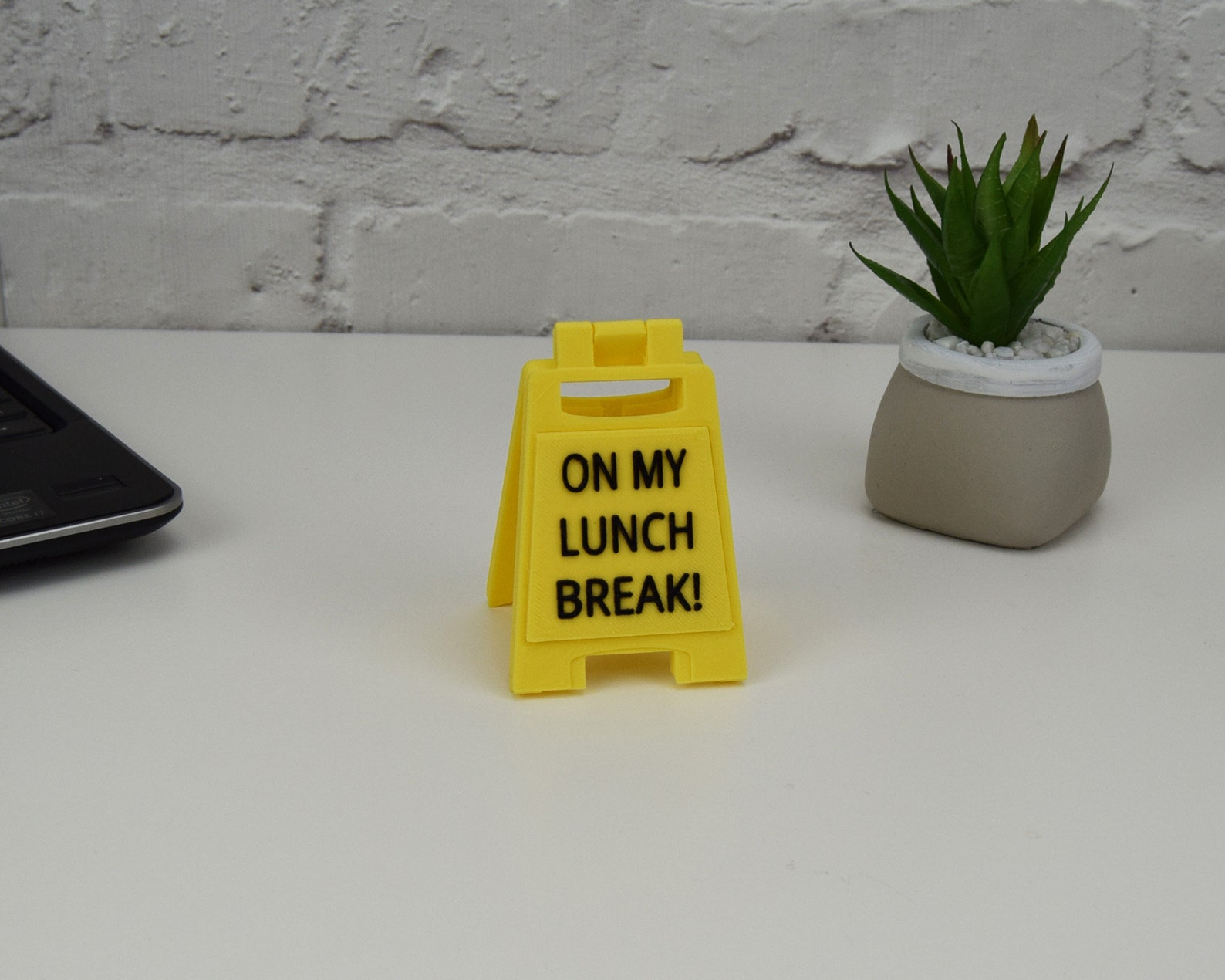 On My Lunch Break MINI SIGN. Quirky Desktop Sign With Your - Etsy