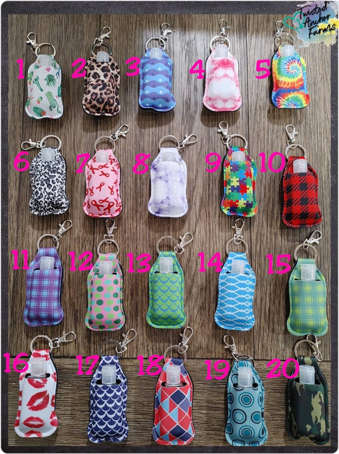 Hand Sanatizer Key Chain W/bottle - Etsy