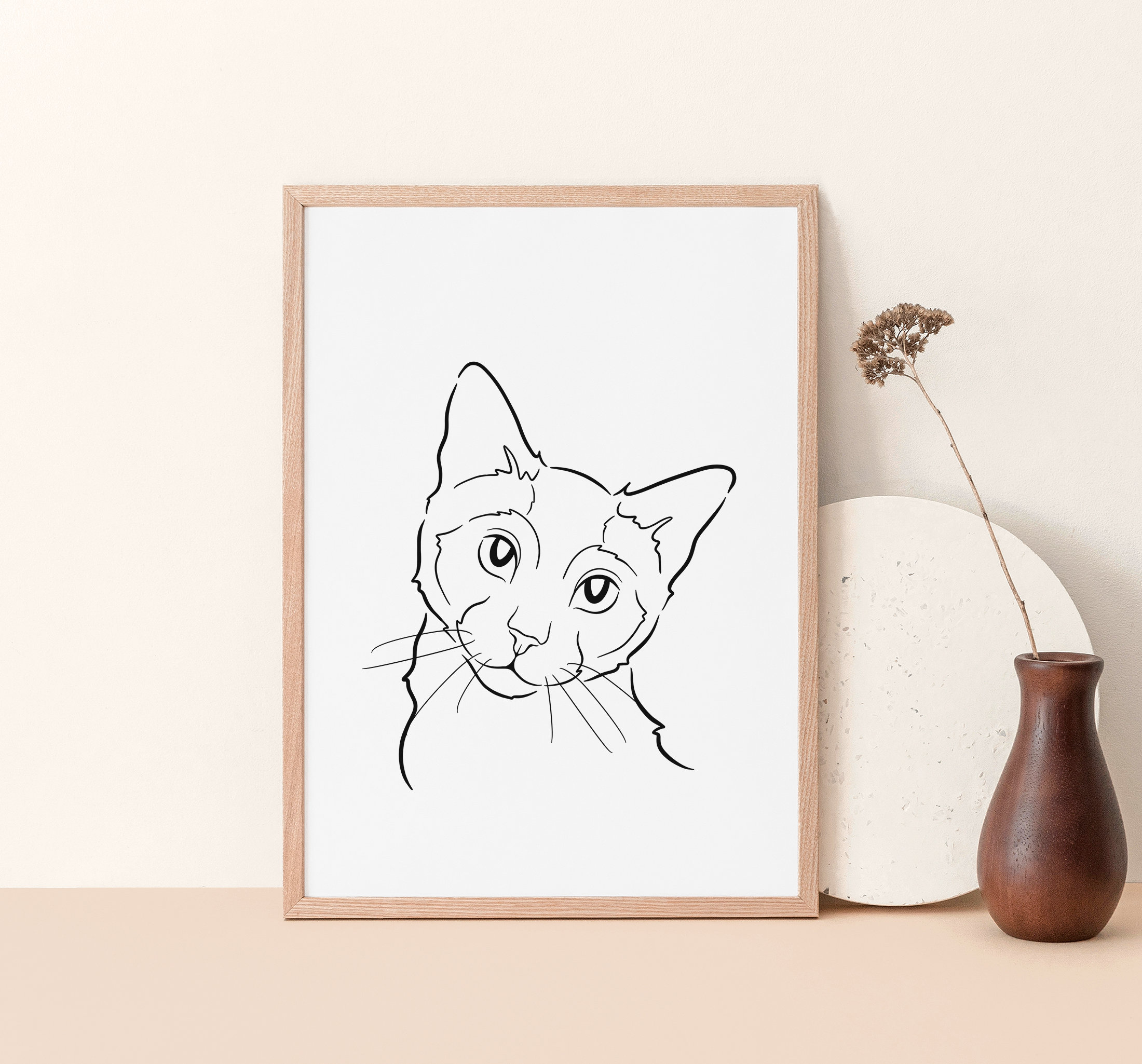 Custom Cat Portrait Drawing Handmade Custom Portrait | Etsy