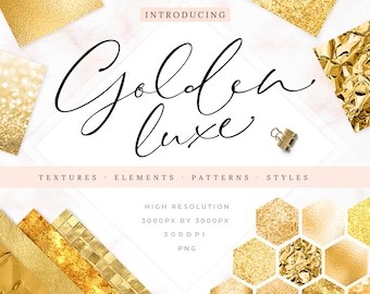Rose Golds - 100 Rose Gold Digital Papers, Rose Gold Textures, Glitter ...
