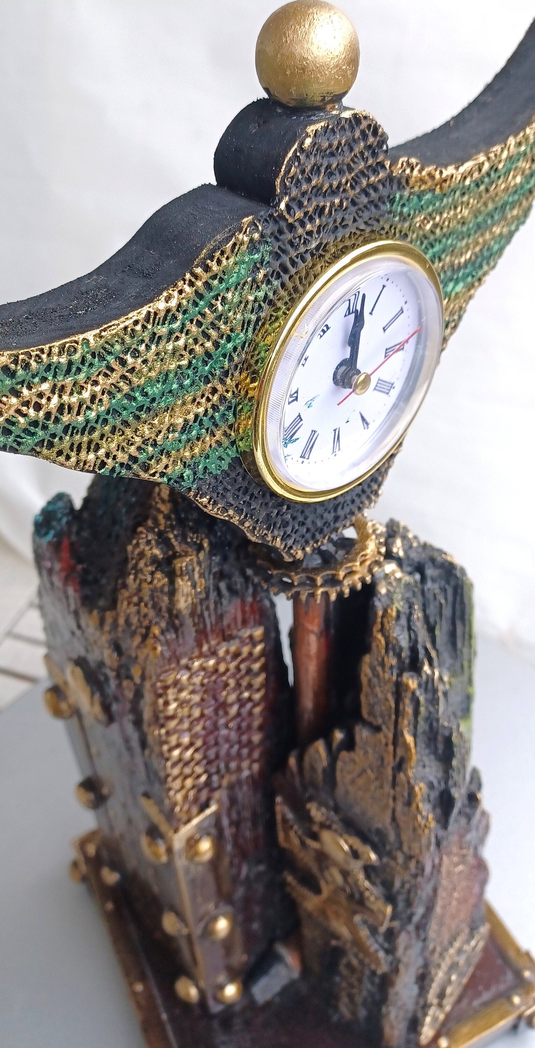 Steampunk Table Clock 41 Cm/ 16.1 Inches High, Mantel Clock in ...