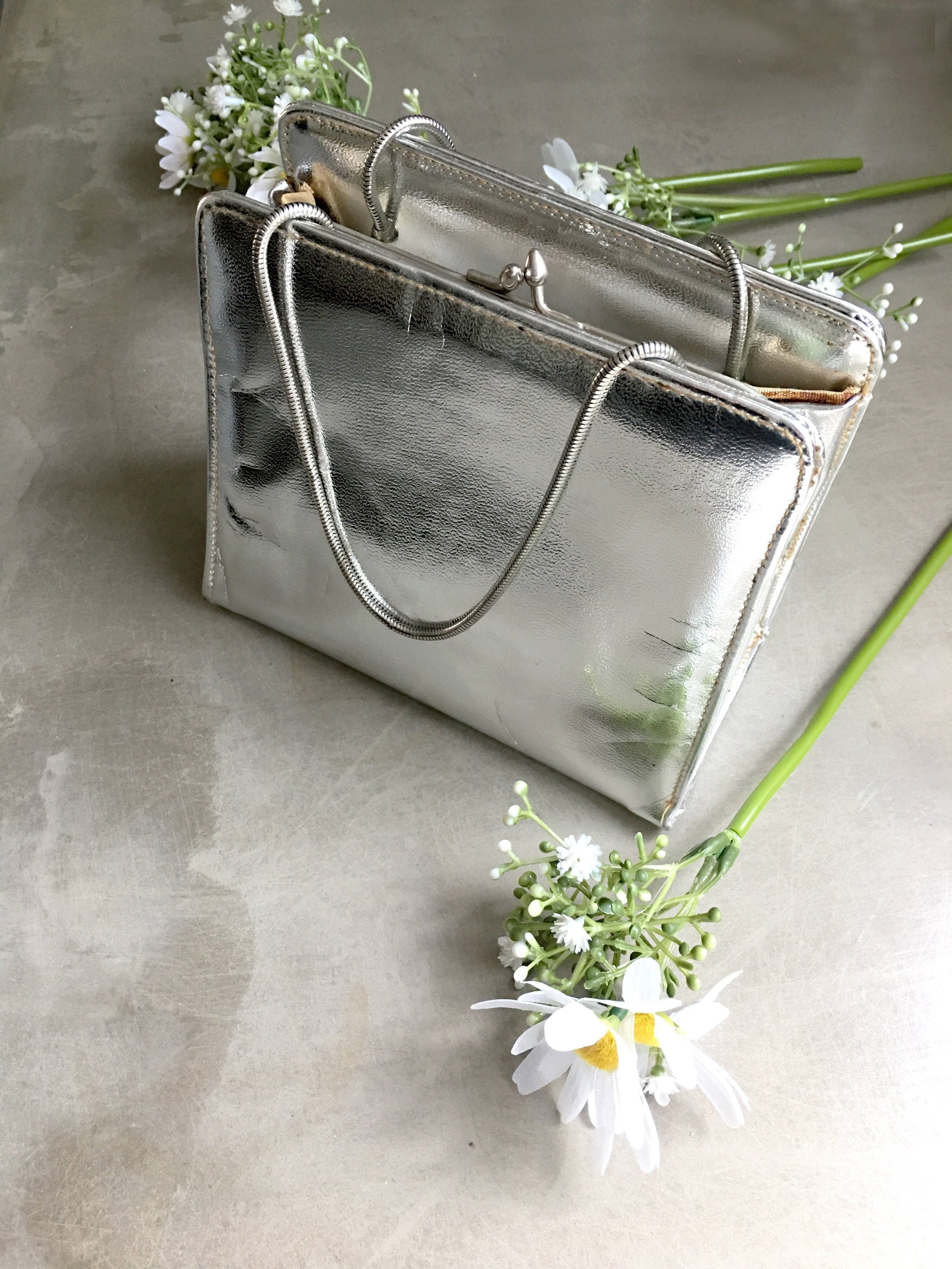 Tiny Silver Purse - Etsy