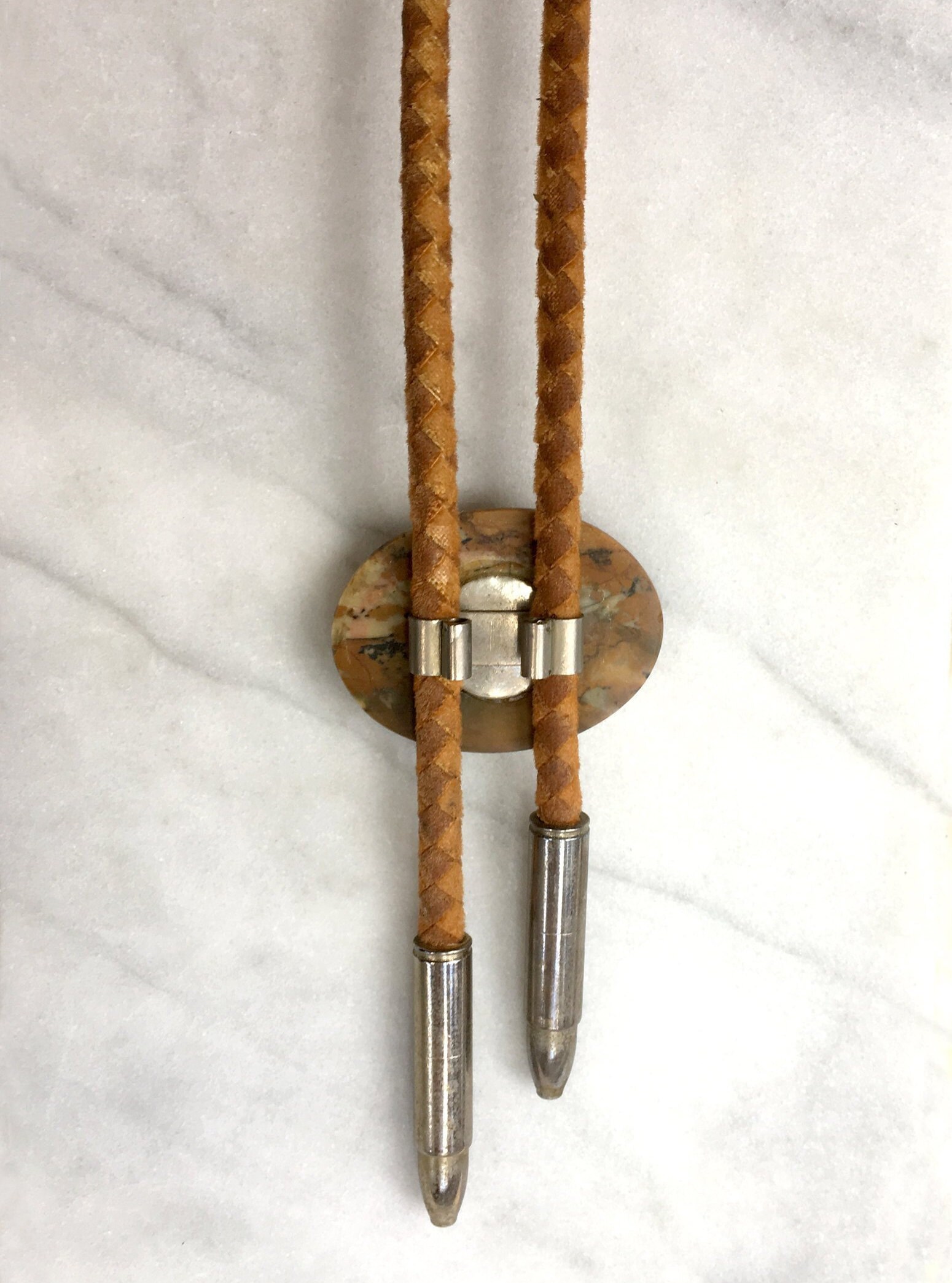 Vintage Bolo Bullet Tie Jasper Stone Cabachon Gemstone - Etsy