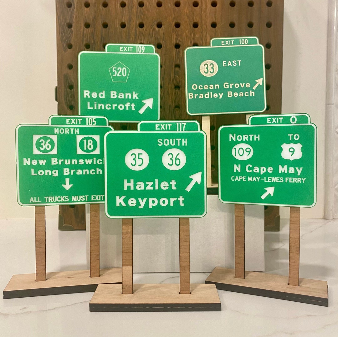 Highway Exit Road Signs