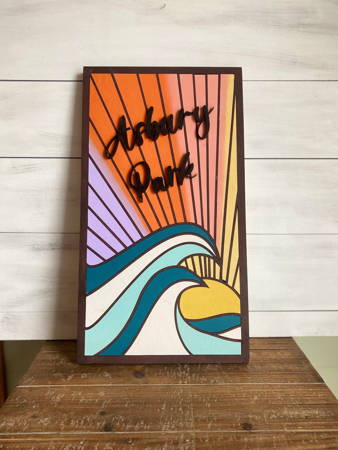 3D Sunset Hanging Sign - Etsy